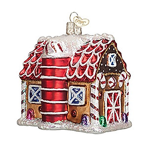 Old World Christmas Collection Glass Blown Ornaments for Christmas Tree Gingerbread Barn