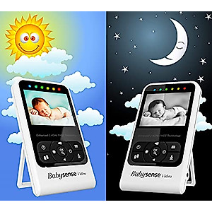 Babysense Video & Baby Movement Monitor - Bundle Pack - Babysense Video Baby Monitor V24R Camera and Audio & Babysense 7 Under-The-Mattress Baby Movement Monitor - 2 in 1