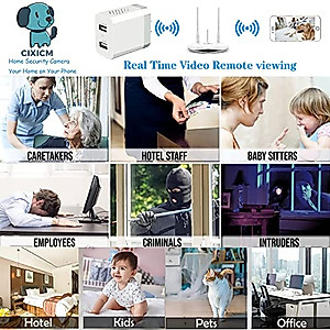LUOHE Spy Camera Hidden Camera, 1080P Wireless Hidden WiFi Camera with Remote View, USB Charger Camera, Hidden Spy Camera with Motion Detection Nanny Cam for Home Office Hotel, Easy to Use