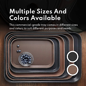 New Star Foodservice 25392 Restaurant Grade Non-Slip Tray, Plastic, Rubber Lined, Rectangular, 18-Inch x 26-Inch (Large), Black