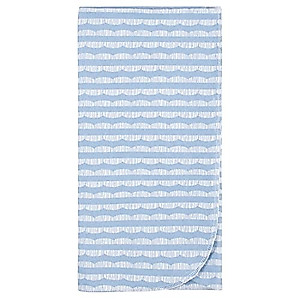 Gerber Boys Newborn Infant Baby Toddler Nursery 100% Cotton Flannel Receiving Swaddle Blanket, Dinosaur Blue, 5 Count (Pack of 1)