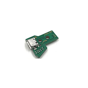 Replacement USB 12pin Charging Port Socket Triangle Board Charger PCB Board with 12pin Flex Ribbon Cable for PlayStation 4 JDS-055 PS4 055 Controller