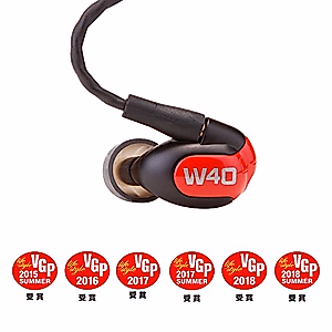 Westone W40 Four-Driver True-Fit Earphones with MMCX Audio Cable and 3 Button MFi Cable with Microphone