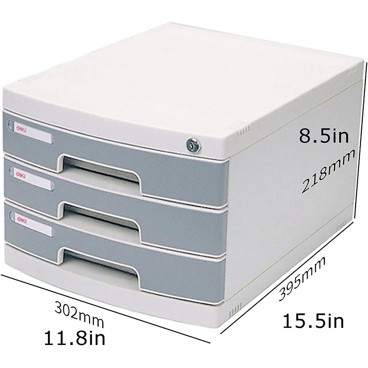 Desktop Drawer Cabinet Flat File Cabinet Storage, Desktop Drawer Cabinet, 3/4/5 Tier Office Supplies Desktop Storage Organizer Box, with Drawer and with Lock. (Size : 3 Draws)