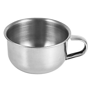 Shaving Bowl Set, New Stainless Steel Metal Shaving Soap Mug Bowl Cup Shaver Razor Cleansing Foam Tool For Man