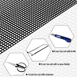 4 Pieces Plastic Mesh Sheets for Embroidery Black Mesh Fish Tank Divider Screen Craft Mesh 10 Pieces Binding Bars Sliding Bars for Embroidery Crafting Knit and Crochet Projects