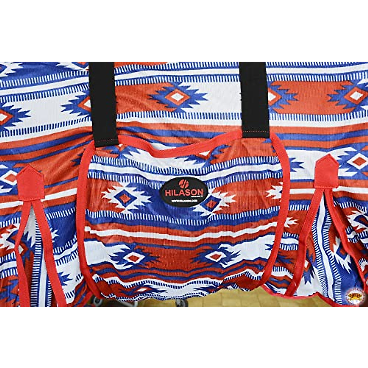 HILASON 81 Inches Horse Fly Sheet Ultra Violet Rays Protect Mesh Bug Mosquito Summer Spring Detachable Neck | Fly Sheet | Horse Turnout Sheet | Fly Sheet for Horses | Bug and Mosquito Protection | Fly