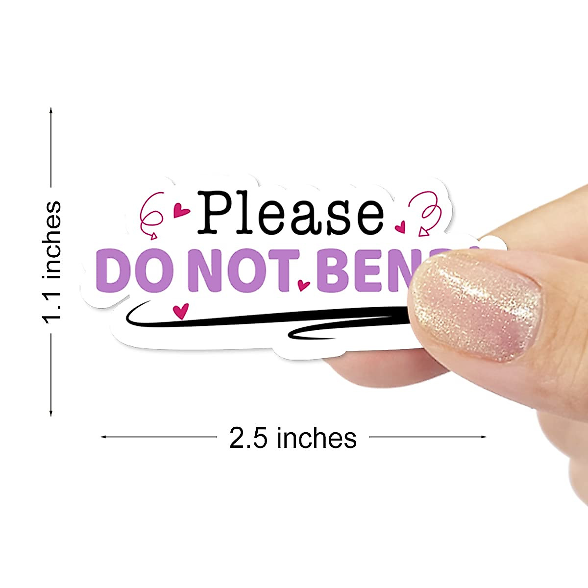 Wailozco Please Do Not Bend Stickers,Thank You Stickers,Handmade Stickers,Small Shop Stickers,Envelopes Stickers for Small Business, Online Retailers,Handmade Goods,500 Labels Per Roll