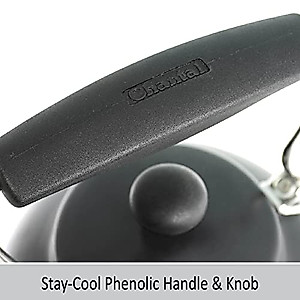 Chantal Tea Kettle, Vintage Series, Enamel on Steel, Whistling (Fade Grey)