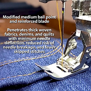 Euro-Notions 1712Jean & Denim Machine Needles-Size 16/100 5/Pkg