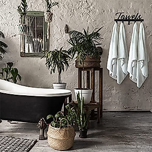 FCMLD Storage Hook Towel Holder Wall Mounted Hanger Metal Waterproof Organizer Hanger Rack Shelf for Bathroom Kitchen Bar Accessories