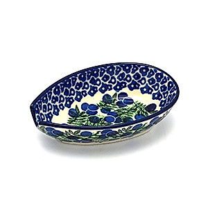 Polish Pottery Spoon Rest - Huckleberry