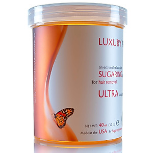 Sugaring Paste Luxury PRO Organic Hair Removal - MEDIUM Paste for All body parts 40 oz / 2.5 lbs - Sugar Wax Hair Remover - PROFESSIONAL SKILLS REQUIRED