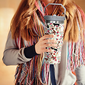 Chihuahua Tumbler - Dog Lovers Gifts for Women- with Handle and Straw, Stainless Steel Vacuum Insulated Flip Straw 30 oz - Spill Proof Coffee Travel Mug Chihuahua Lovers Gifts