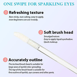 AMY'S DIARY 8 Colors Liquid Shimmer Eye Shadow Kit - Sparkling Metallic High Pigmented Glitter Eye Shadow, Quick Drying Long Lasting Creates Dimensional Beauty Eye Looks