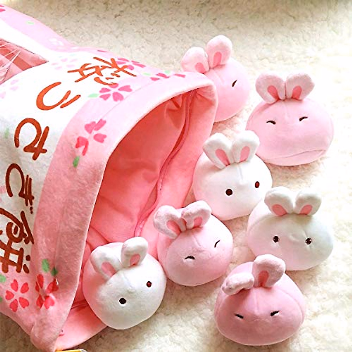 REFAHB Cute Plush Pillow Throw Pillow Removable Stuffed Animal Toys Creative Gifts for Girls (Bunny)