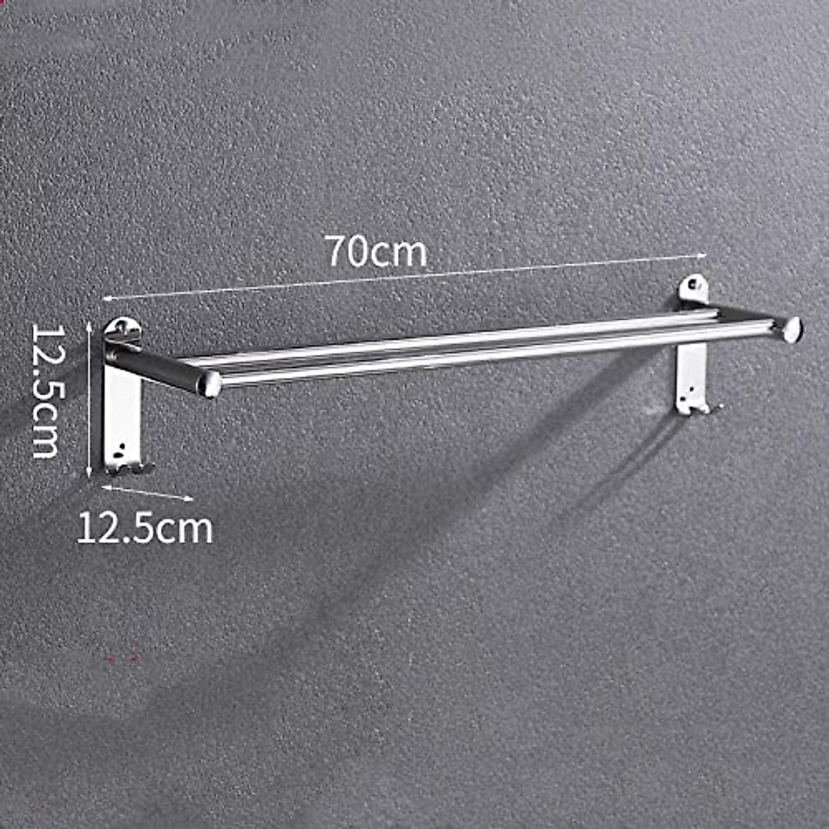 XHALERY Towel Rack,Wall Mounted Towel Holder,1-Tier 2-Tier Bath Towel Rack,Stainless Steel Towel Bar Rail,for Kitchen Bathroom Toilet Hotel Office-A-50Cm/B-70Cm
