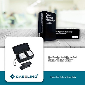 caseling Card Game Case Holds Up to 630 Cards Includes 5 movable Dividers.