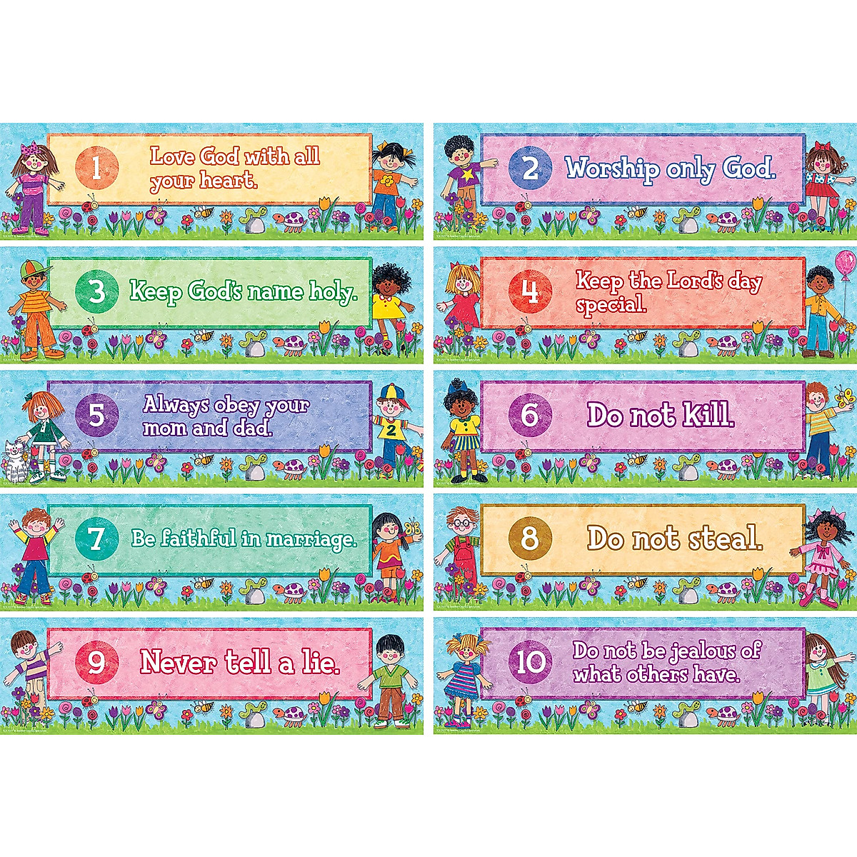 Teacher Created Resources Ten Commandments Headliners (7077)