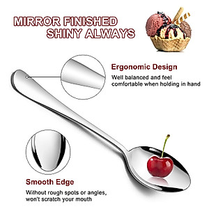 8 Piece Demitasse Espresso Spoons,4.7 Inches,Mini Coffee Spoons, 18/10 Stainless Steel Small Spoons for Dessert, Set of 8,Dishwasher Safe (Silver)