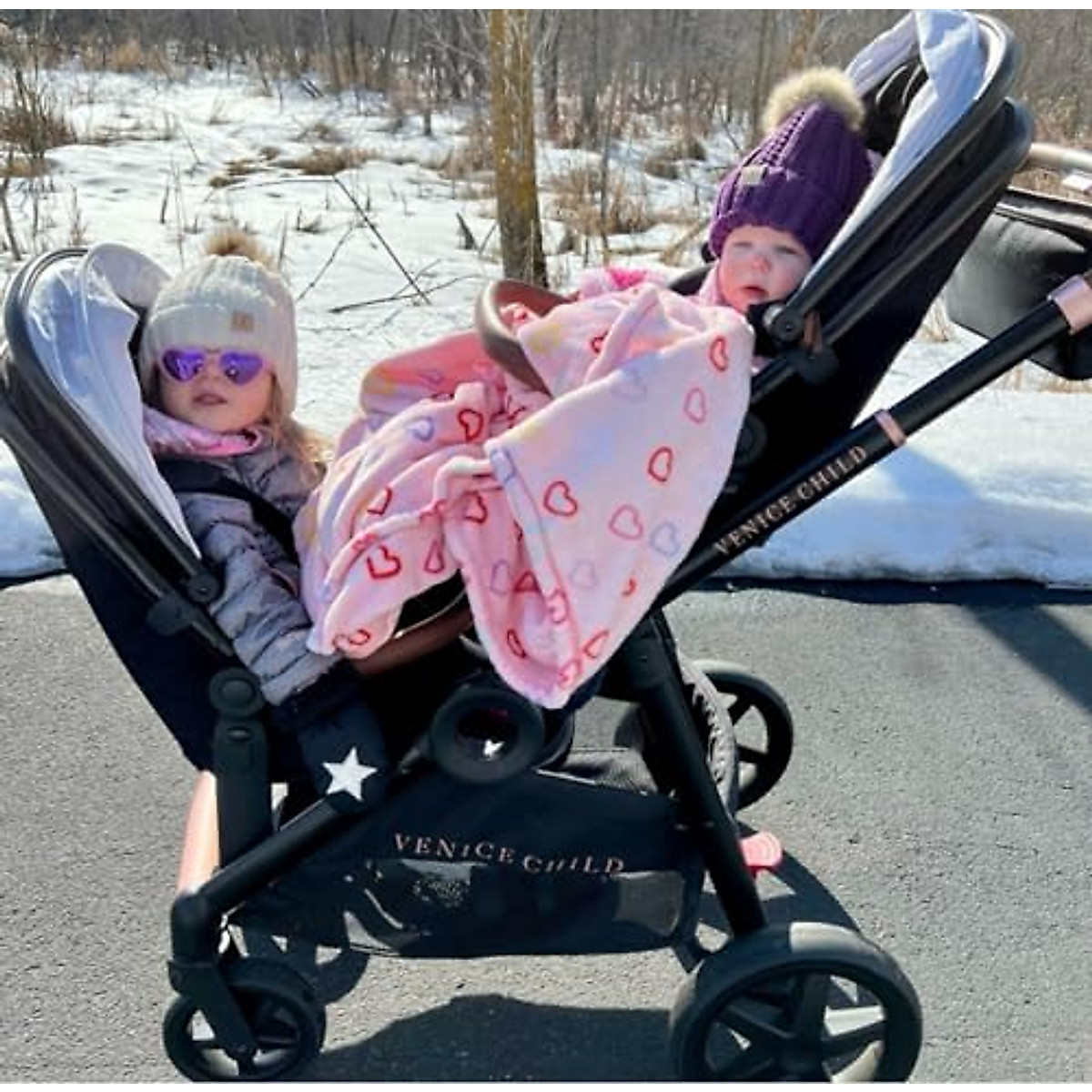 Venice Child Maverick Tandem Travel System Single to Double Stroller- Includes 2 Toddler Seats (Package 3, Twilight Gray)