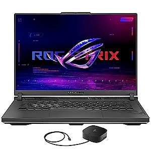 ASUS ROG Strix G16 Gaming & Entertainment Laptop (Intel i7-13650HX 14-Core, 64GB DDR5 4800MHz RAM, 2x4TB PCIe SSD RAID 0 (8TB), GeForce RTX 4050, 16.0" 165Hz Win 11 Pro) with G2 Universal Dock