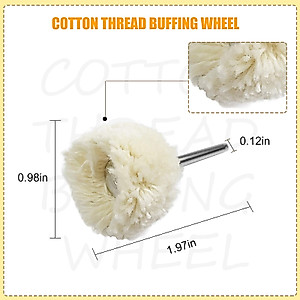 JIALUCONG 10pcs 1/8inch Cotton Polishing Buffing Wheel for Dremel Polishing Kit - Polishing Wheel or Silver Polish Wheel - Watch Polishing Kit - Jewelry Polishing Kit