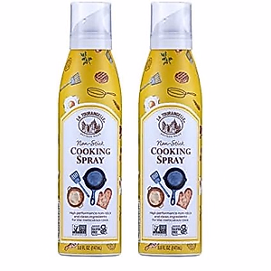 La Tourangelle, Non Stick Cooking Spray, Expeller Pressed Oil, Non Aerosol, For Neutral Flavor, Medium to High Heat, 5 Fl Oz (Pack of 2)