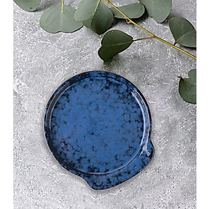 Ceramic Spoon Rest For Stove Top Blue Spoon Rest For Kitchen Counter Blue Kitchen Spoon Rest Spoonrest Cooking Spoon Holder