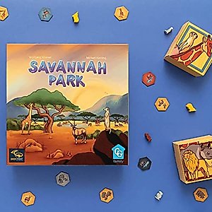 Capstone Games: Savannah Park, Strategy Board Game, Simple Gameplay, Highly Interactive Strategies, 1 to 4 Players, 20 to 40 Minute Play Time, Ages 8 and Up