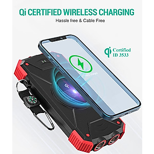 BLAVOR Solar Charger Power Bank Plus 10W Portable Solar Charger(5V/2A Max)