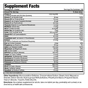 Bronson ONE Daily Men’s Complete Multivitamin Multimineral Once-Daily Multi for Active Men, 180 Tablets