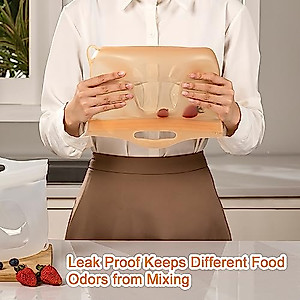 Reusable Silicone Storage Bags, BPA Free 3 PCS Food Storage Bags, Leakproof Gallon Freezer Bags for Sandwich, Snack, Travel Items, Silicone Food Pouch, Suitable for Microwave, Oven, Fridge, Dishwasher