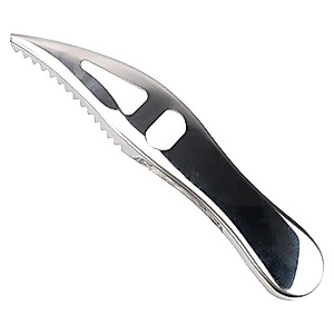 Stainless Steel Fishs Scale Scraper Cleaner Peeler Scaler Remover Cooking Seafood Tools Bottle Opener(1pc)