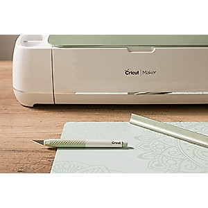 Cricut Metal Ruler - Safety Cutting Ruler for Use with Rotary Cutters, Cricut TrueControl knife, Xacto knife - Great For Quilting, Scrapbooking, Crafting and Paper Cutting - 18", [Mint]