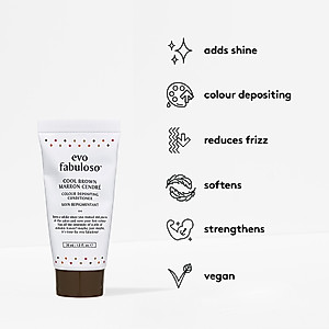 EVO Fabuloso Cool Brown Colour Depositing Treatment - Colour Care Conditioner for Colour -Treated Hair - Helps Maintain Colour Depth, Tone & Shine, 30ml / 1.01fl.oz