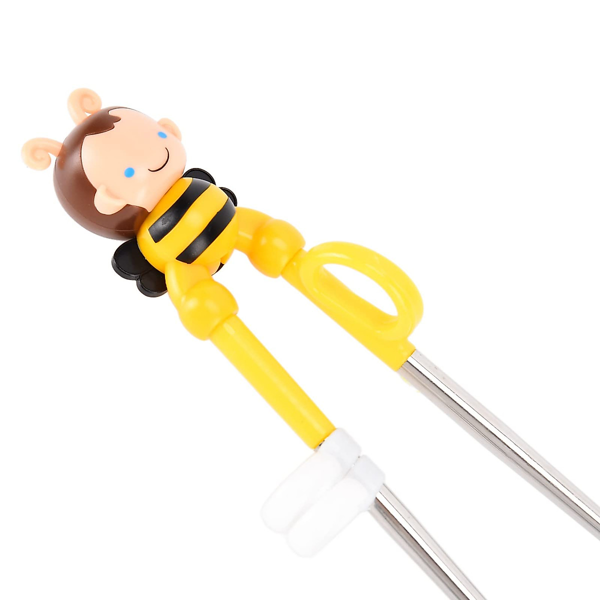 Children's Practice Chopsticks Kids Chopsticks Reusable Childrens Chopsticks Easy To Use Chopsticks Toddler Chopsticks Helper (Bee stainless steel yellow)