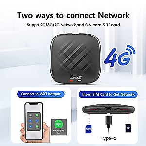 CarPlay AI Box Mini Android 11, Wireless 3-in-1 CarPlay Adapter, Watch YouTube and Netflix in Your Car, Wireless CarPlay and Android Auto, QCM2290, 3G+32G, for OEM Wired CarPlay Car
