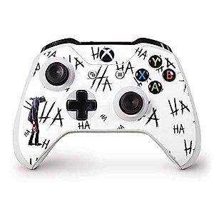 Skinit Decal Gaming Skin compatible with Xbox One S Controller - Officially Licensed Warner Bros HAHAHA - The Joker Design