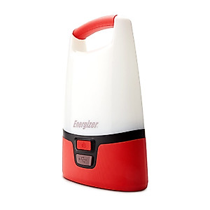 Energizer Vision LED Camping Lantern, Bright Battery Powered Lantern, Water Resistant Emergency Light, Pack of 1, Red