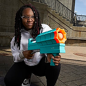 NERF Roblox Sharkbite: Web Launcher Rocker Blaster, Includes Code to Redeem Exclusive Virtual Item, 2 Rockets, Pump Action