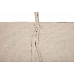 Piper Classics Market Place Natural Tie Top Panel Curtains, Set of 2, 84" Long, Beige Cream Tab Top Drapes, Farmhouse, Boho, Country, Vintage