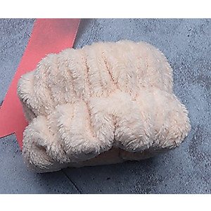 Sowaka 2 Pcs Wrist Spa Washband Microfiber Soft Tower Wrist Scrunchies Sweatbands for Women Girls Washing Face Make up Absorbent Prevent Liquid from Spilling Down Your Arms (Khaki)