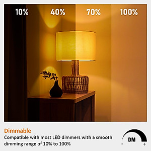 Maelsrlg Sleep Light Bulb, 60 Watt Equivalent, Dimmable, Blue Light Blocking LED Bulb, A19 E26 Base, 1800K Amber Light Bulbs, 9W 800 Lumen, Warm Light Bulbs, 4-Pack