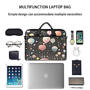 Balloons Laptop Computer Bag Waterproof Shoulder Messenger Bag 13-15 inch Durable Laptop Tote Bag with Shoulder Strap Handle Lightweight Crossbody Briefcase