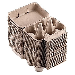 Half Dozen Egg Cartons 25 Pack, Blank Natural Pulp Egg Cartons 6 Count for Chicken Eggs Reusable, Storage Tray Strong for Holds Up to Six 6 Egg Carton Cardboard Paper Holder Container for Refrigerator