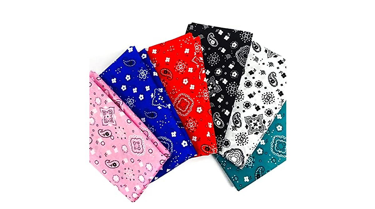 Shason 45" Poly Cotton Bandana Fabric - 3 Yards Cut