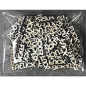 Give a Fuck - FUCK wooden cutouts - Make your own 12oz Jar of Fucks! 170 per pack - (Explanation Card Included)