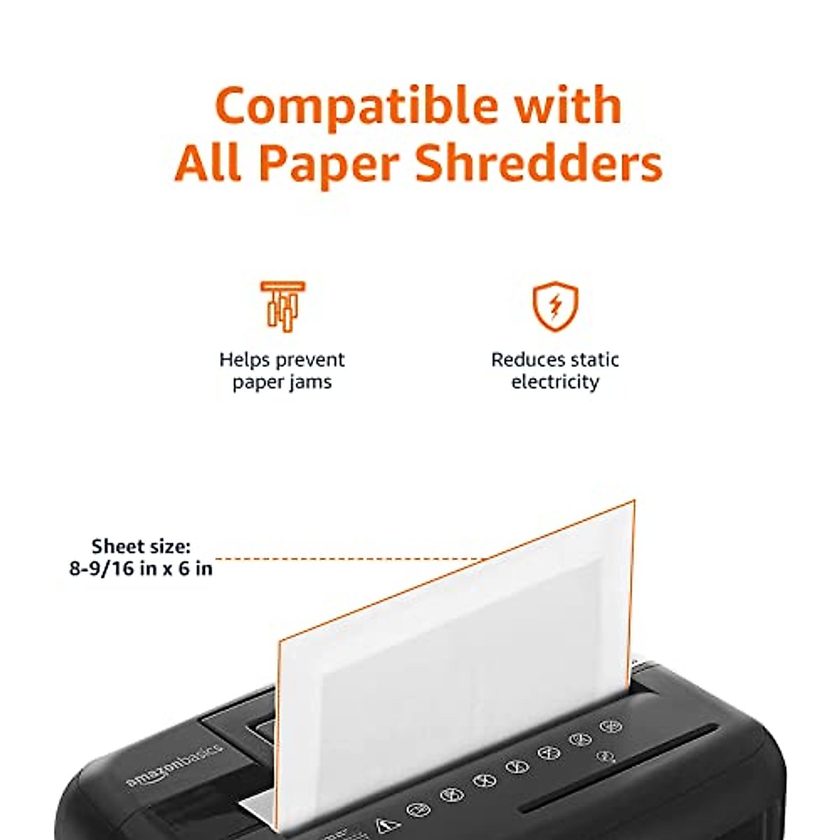 Amazon Basics Paper Shredder Sharpening & Lubricant Sheets - Pack of 12