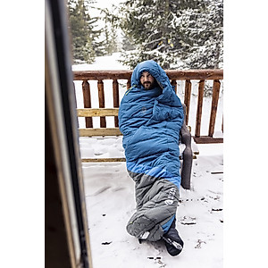 Sierra Designs Night Cap 20-20 Degree Zipperless Sleeping Bag with 100% Recycled Synthetic Insulation, Fold Over Blanket Design, Camping & Backpacking Sleeping Bag 2023 (Regular)